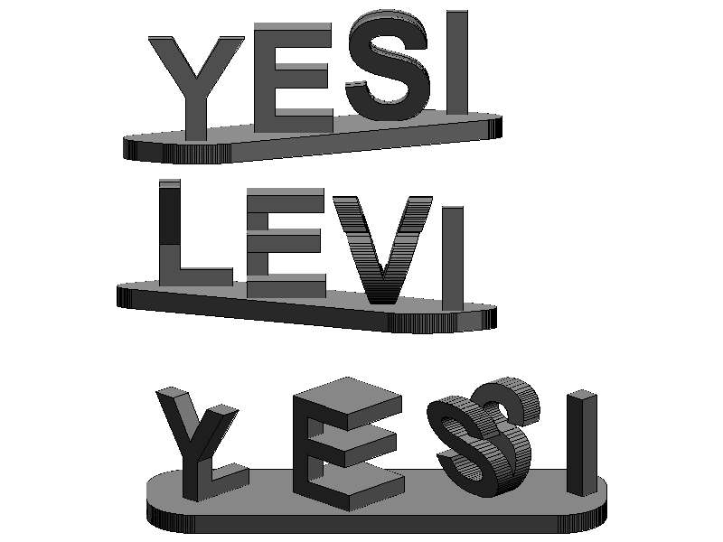 Dual Text Illusion: "YESI", "LEVI" | Paramecad